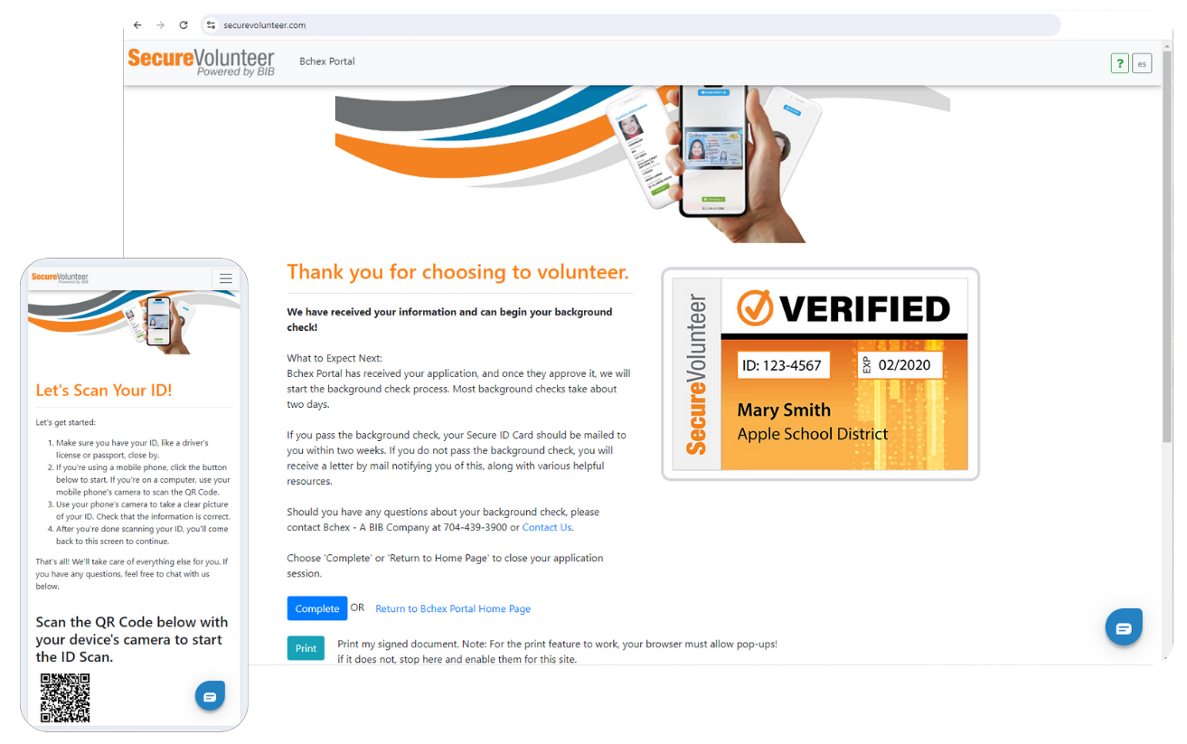 Secure Volunteer Screening Platform | BIB